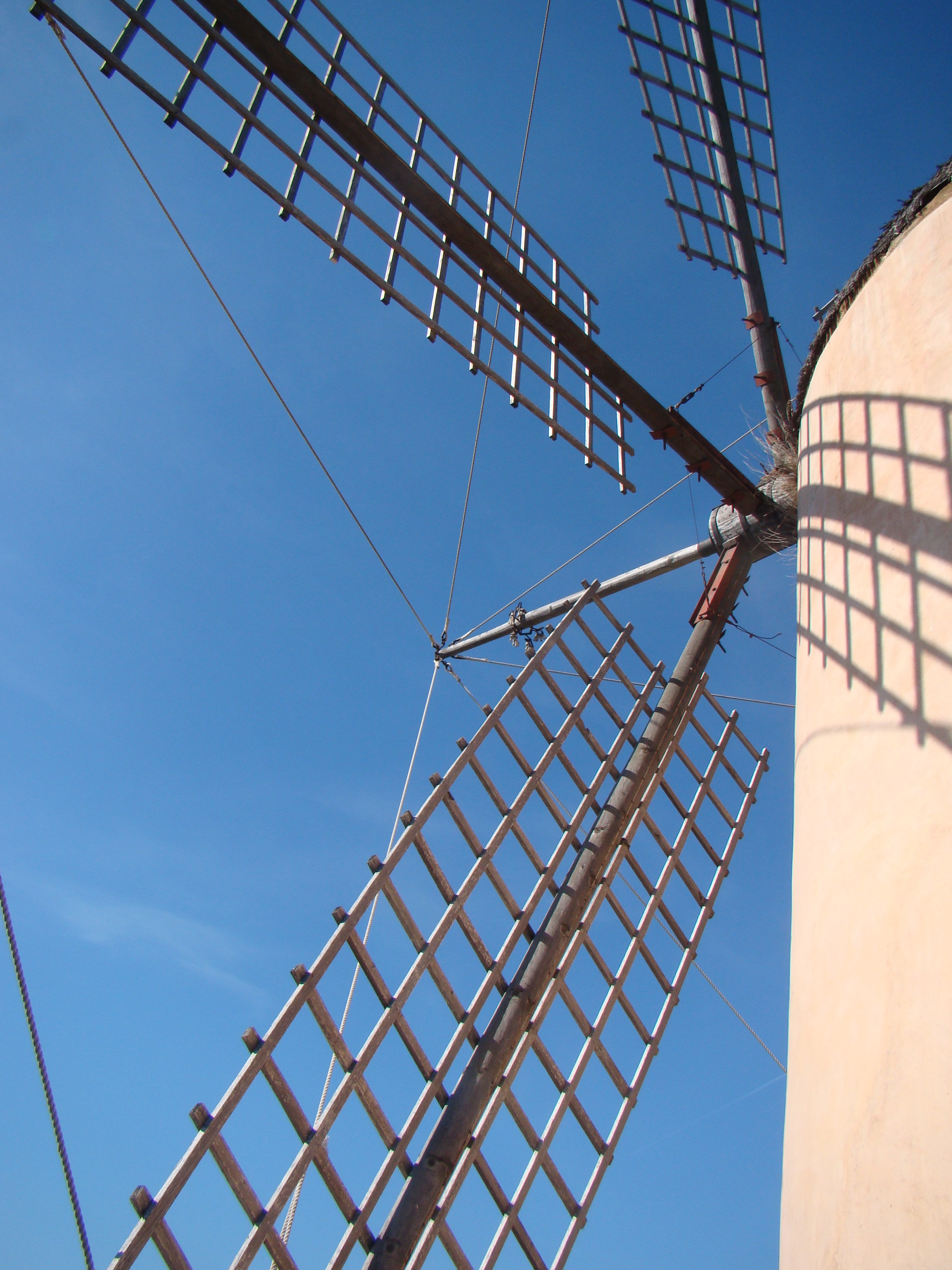 Windmill at Mediterranean sea free image download