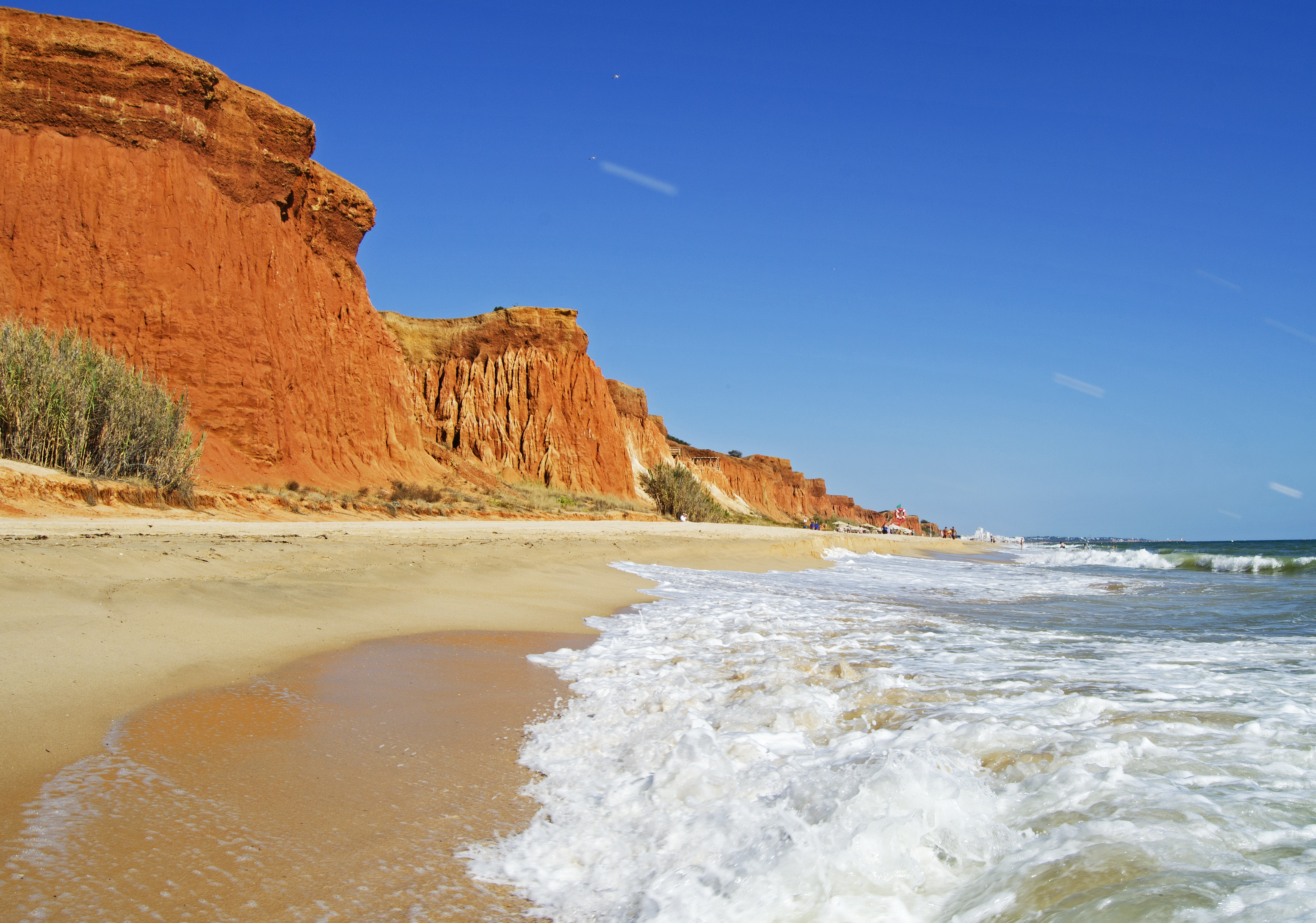 Red Sandstone Cliffs Ocean free image download