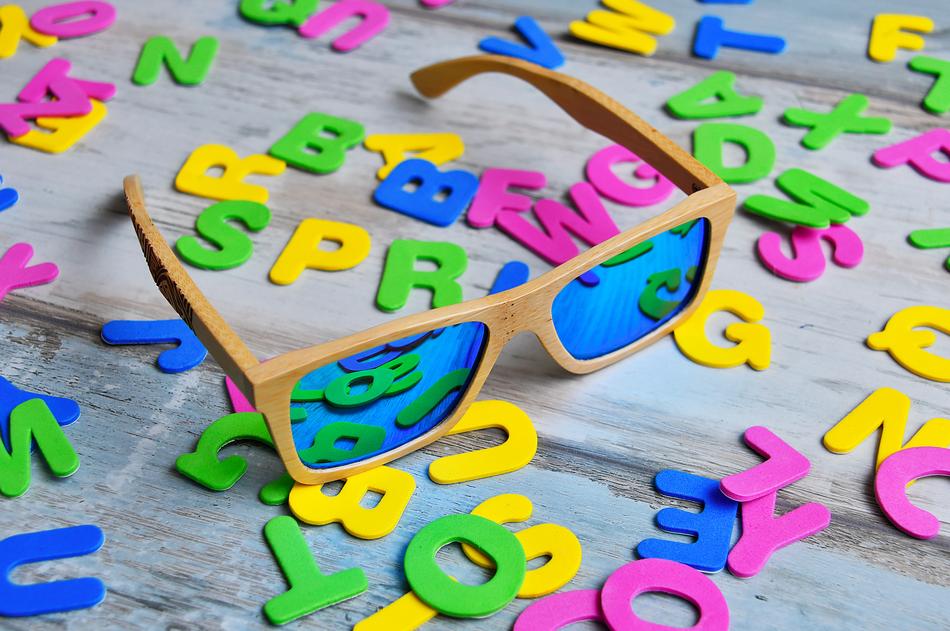 Color Letters Specs free image download