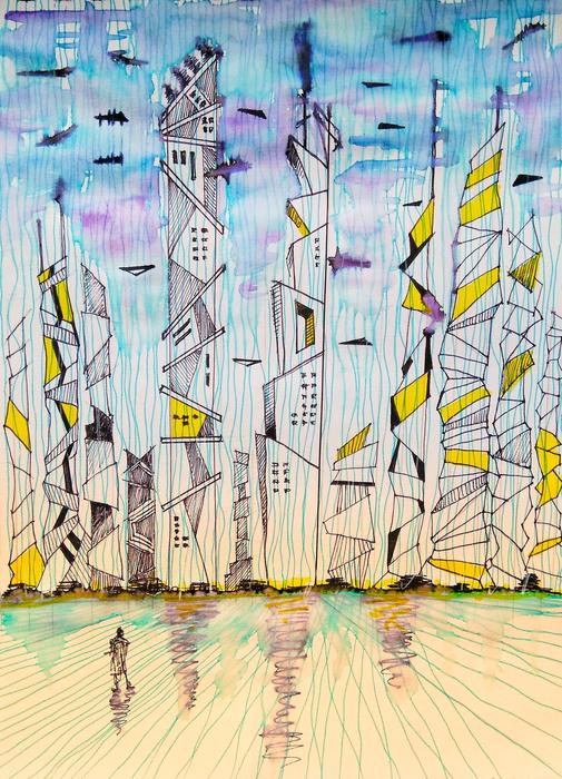 City future figure futuristic free image download