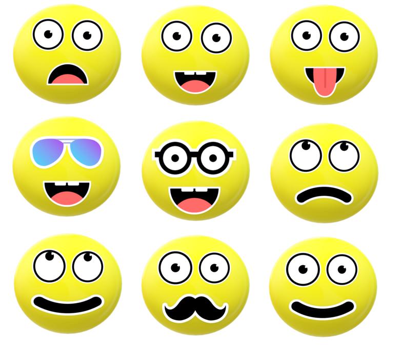 Yellow smiley face a lot free image download