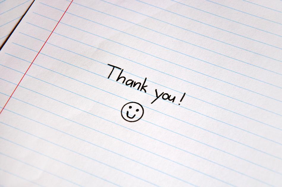 Thank you smiley face paper free image download