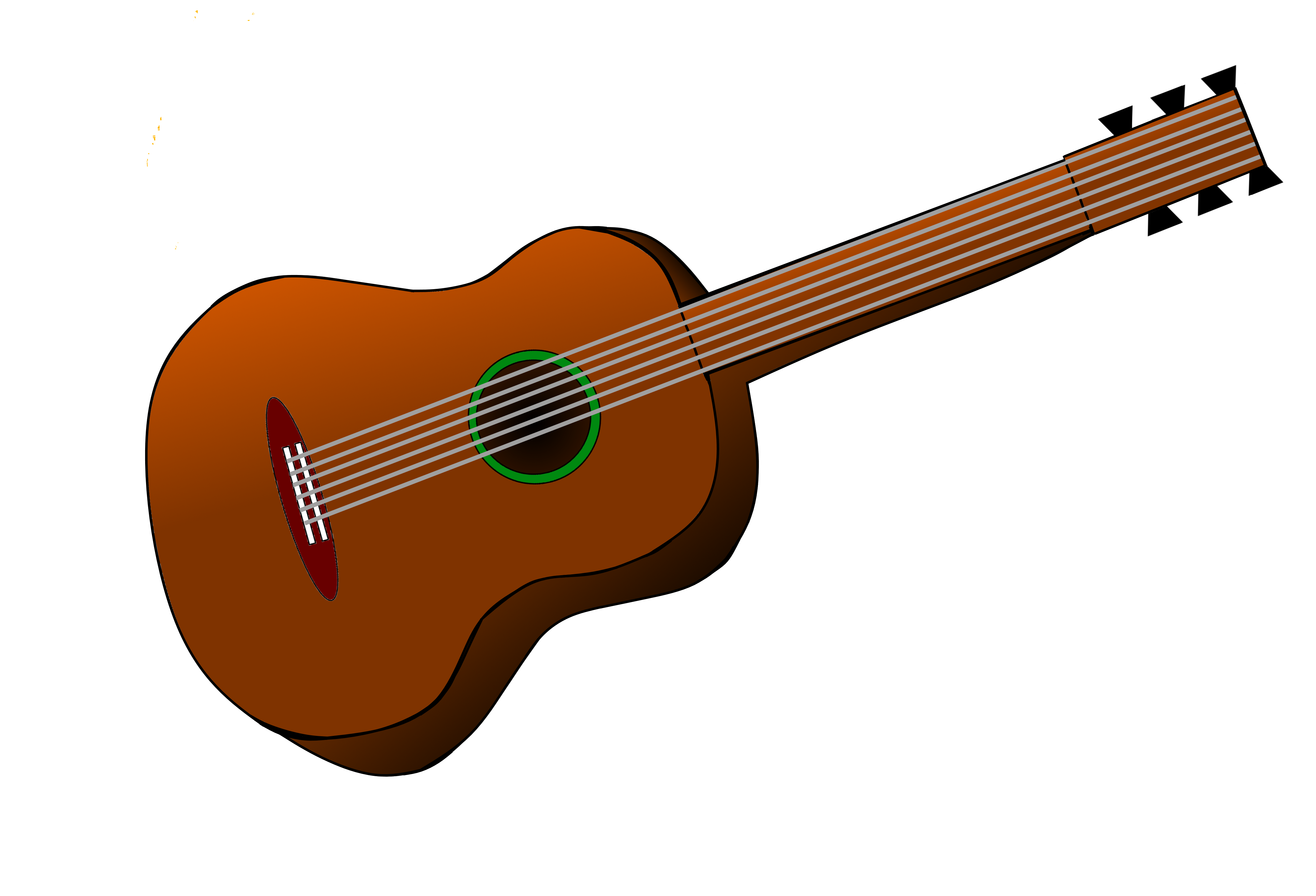 Brown guitar instrument drawing free image download