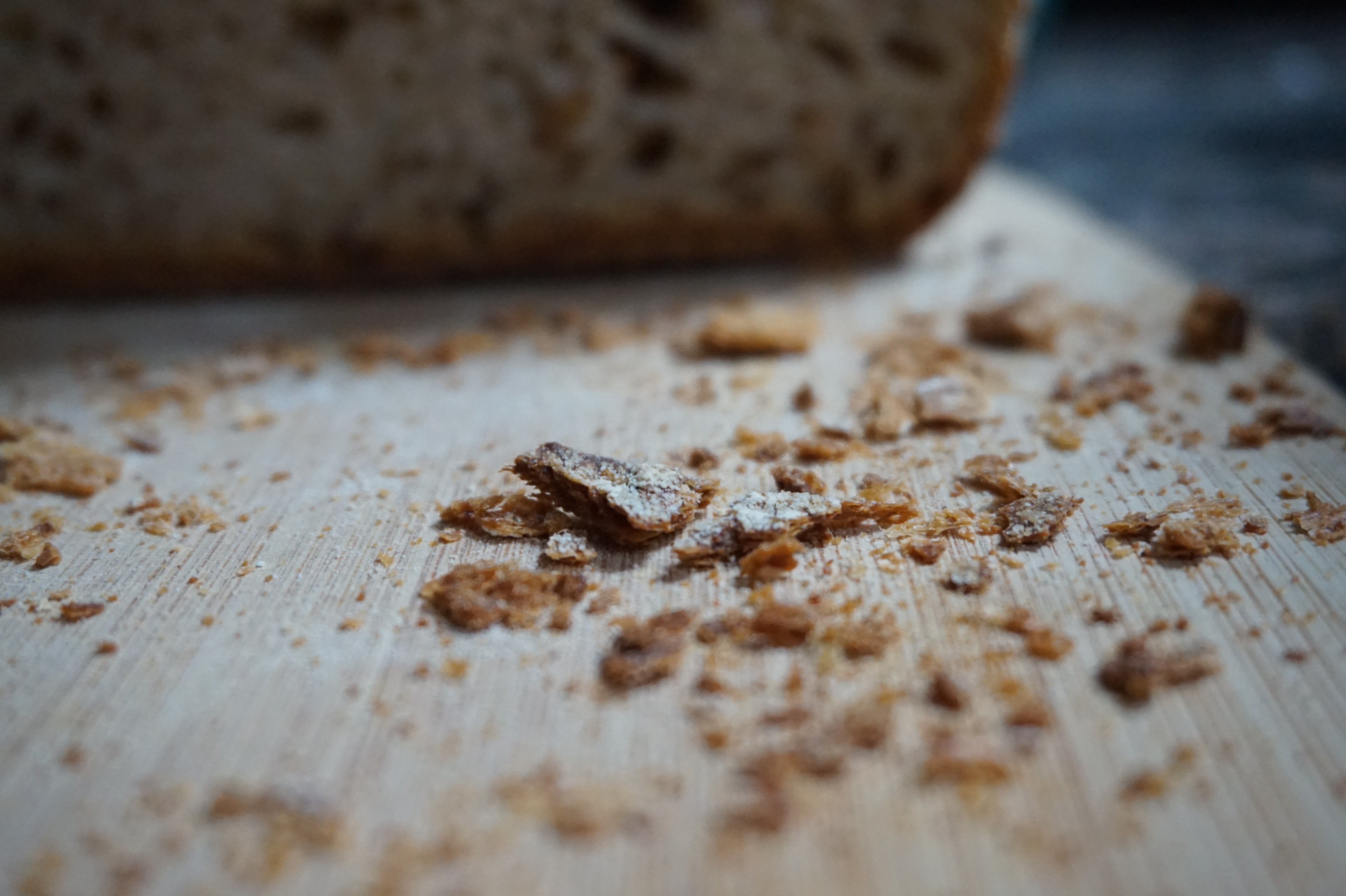 Bread crumbs on the table free image download